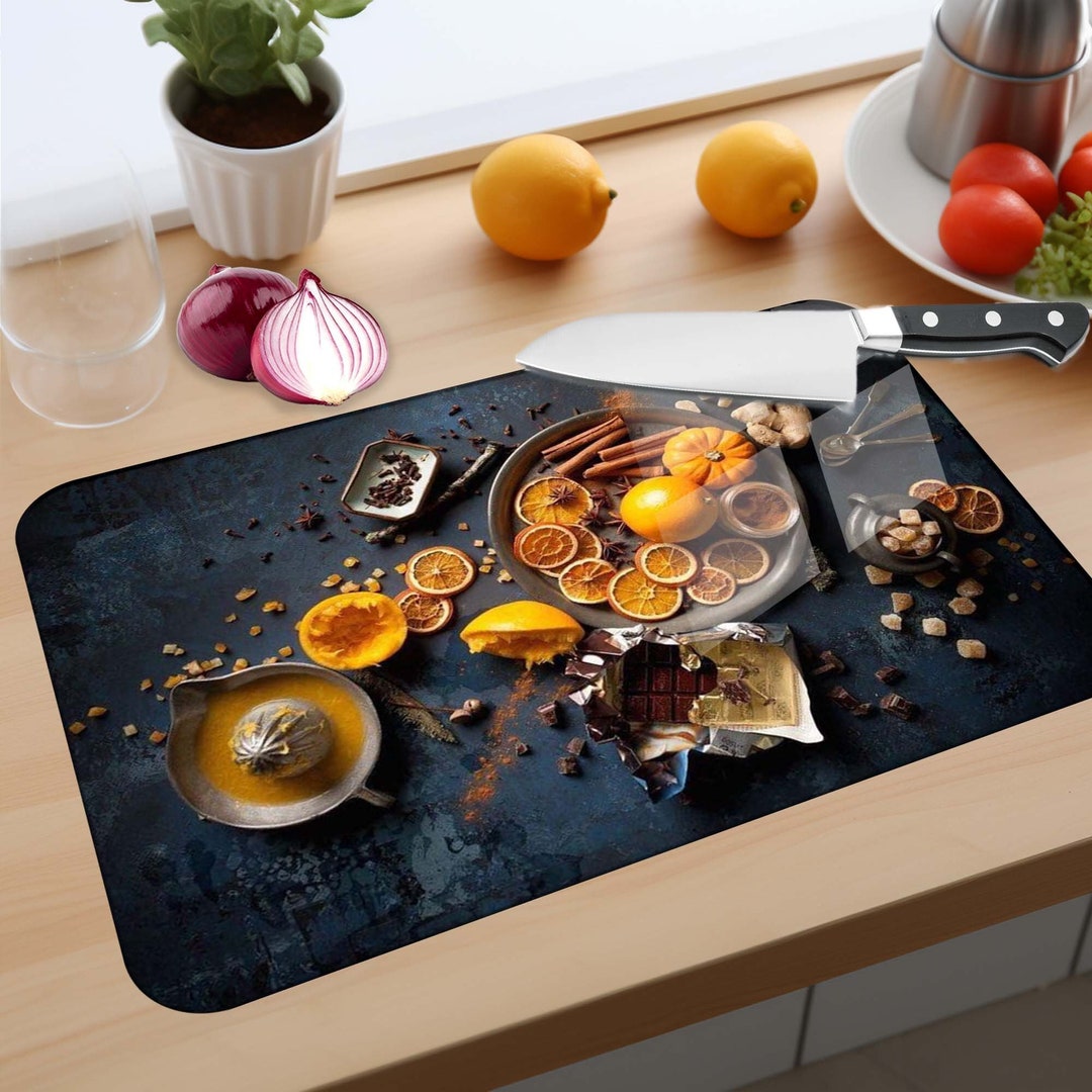 Glass Cutting Board and Serving Board Vegetable Board Patterned,glass ...