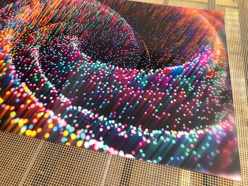 Colorful Glass Decor, Galaxy Vortex Glass, Tempered Glass Wall Art ...