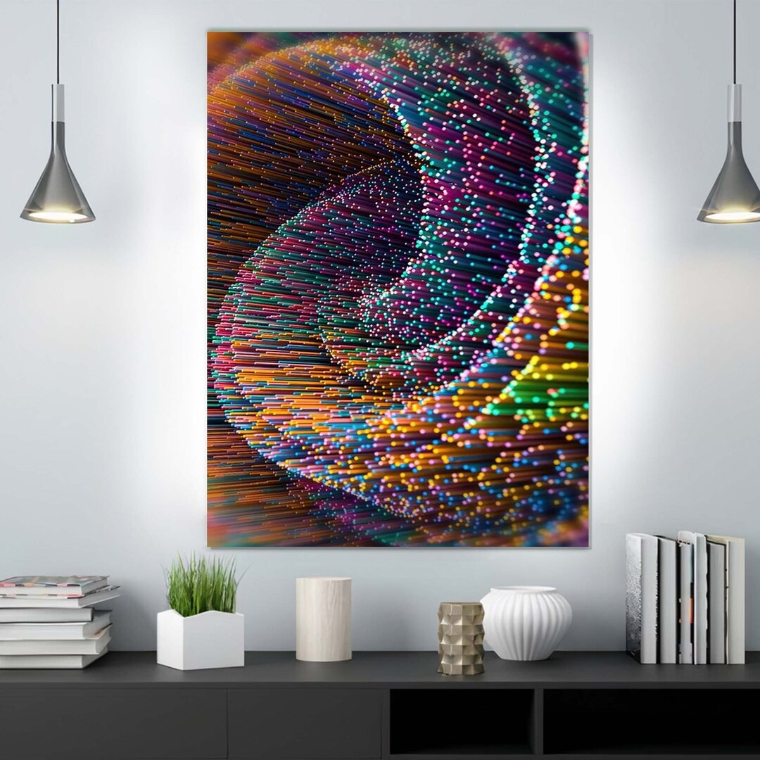 Colorful Glass Decor, Galaxy Vortex Glass, Tempered Glass Wall Art ...