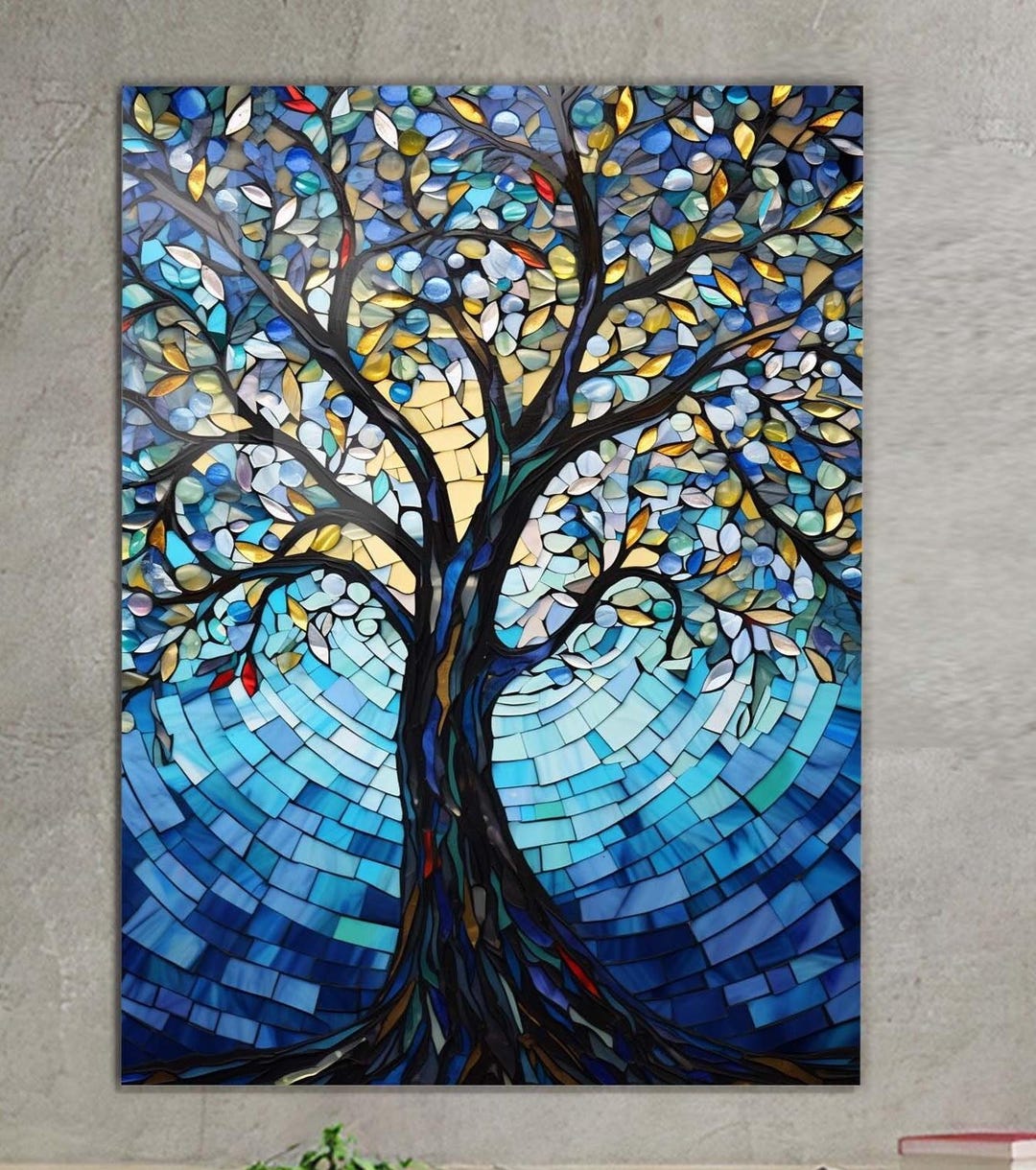 Life of Tree Art, Tree of Life Wall Art,tempered Glass Art,glass ...