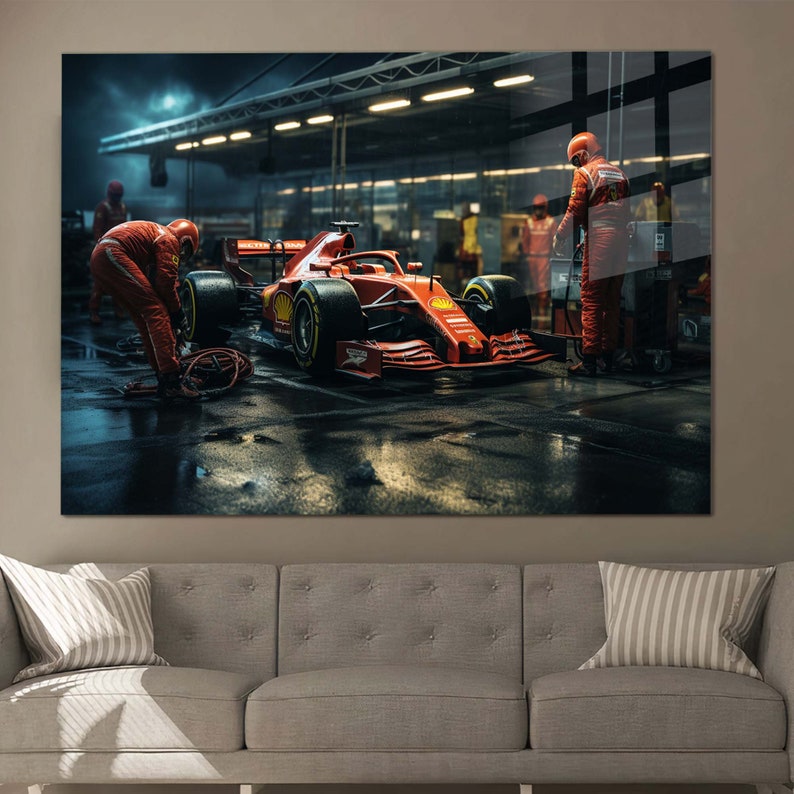 Formula One Wall Art, Formula 1 Tempered Glass, Garage Wall Art ...
