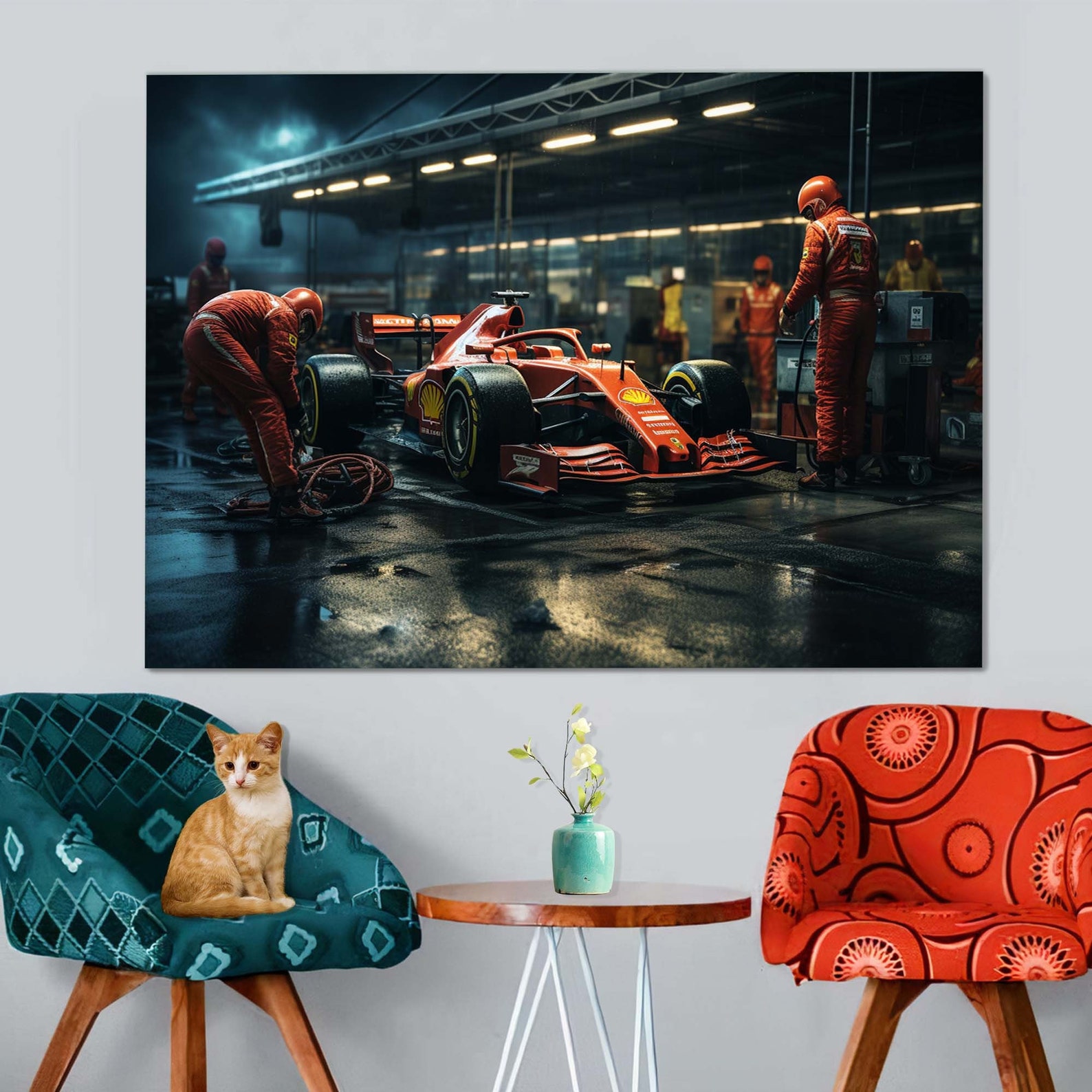Formula One Wall Art, Formula 1 Tempered Glass, Garage Wall Art ...