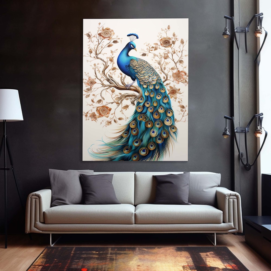 Peacock Wall Decor, Animal Wall Decor,peacock Wall Art, Tempered Glass ...