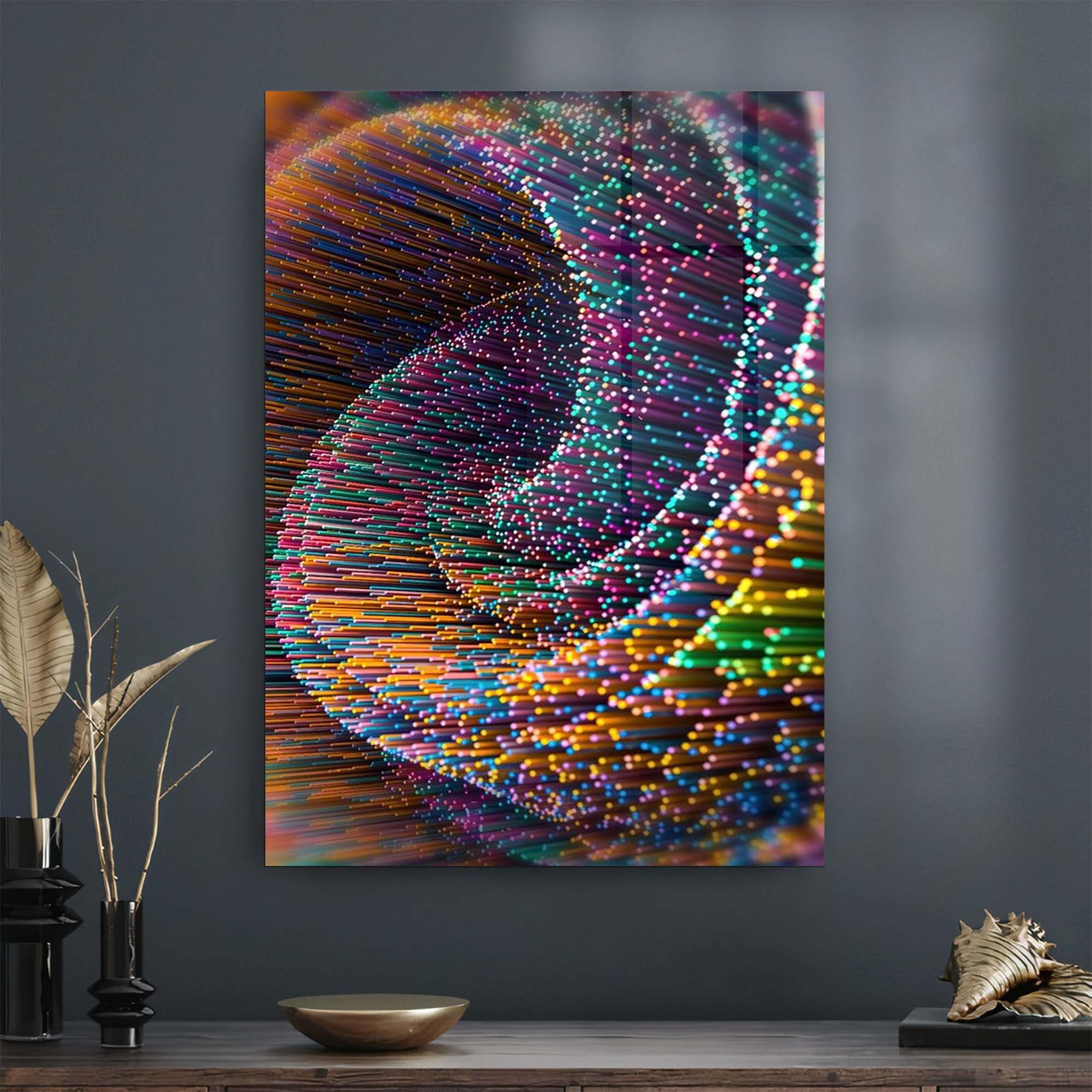 Colorful Glass Decor, Galaxy Vortex Glass, Tempered Glass Wall Art ...