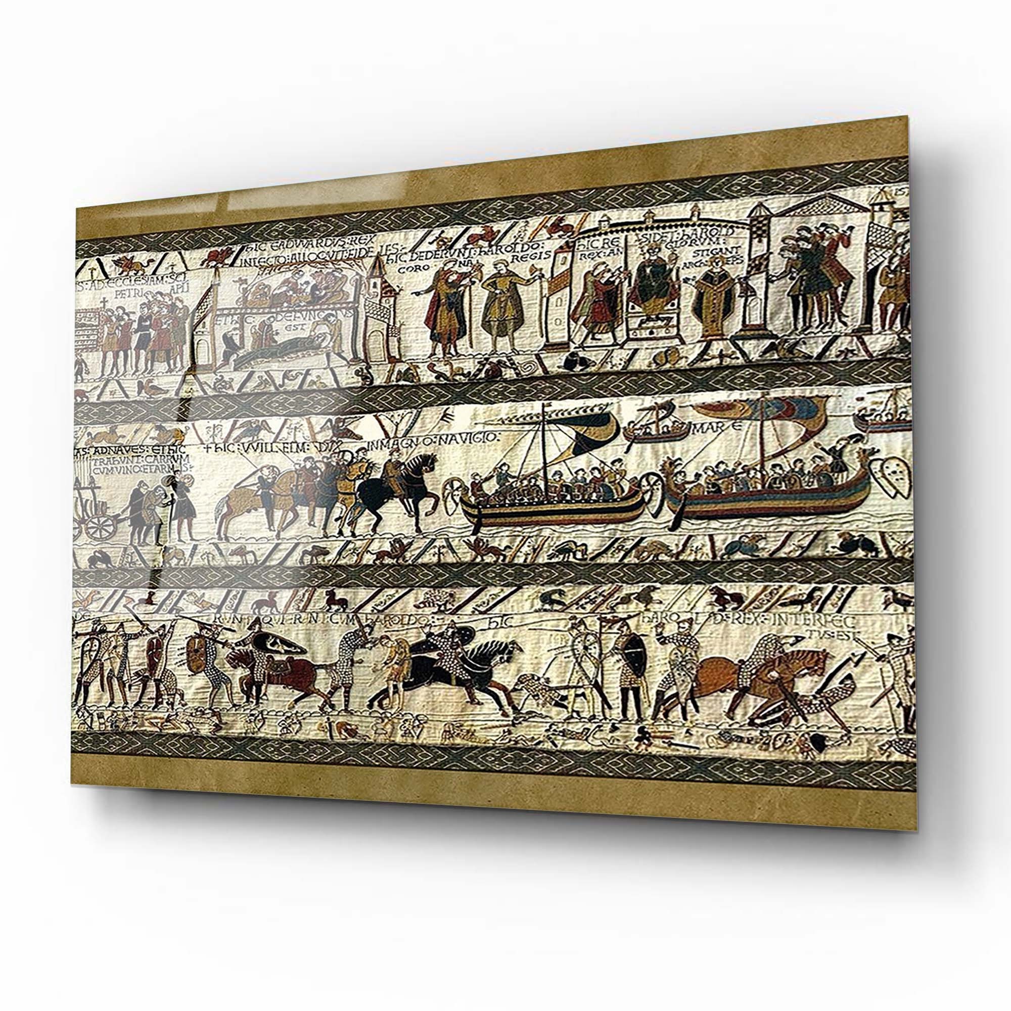 Kitchen Backsplash Decor, Aztec Locket Wall Decor, Glass Art, Frameless ...