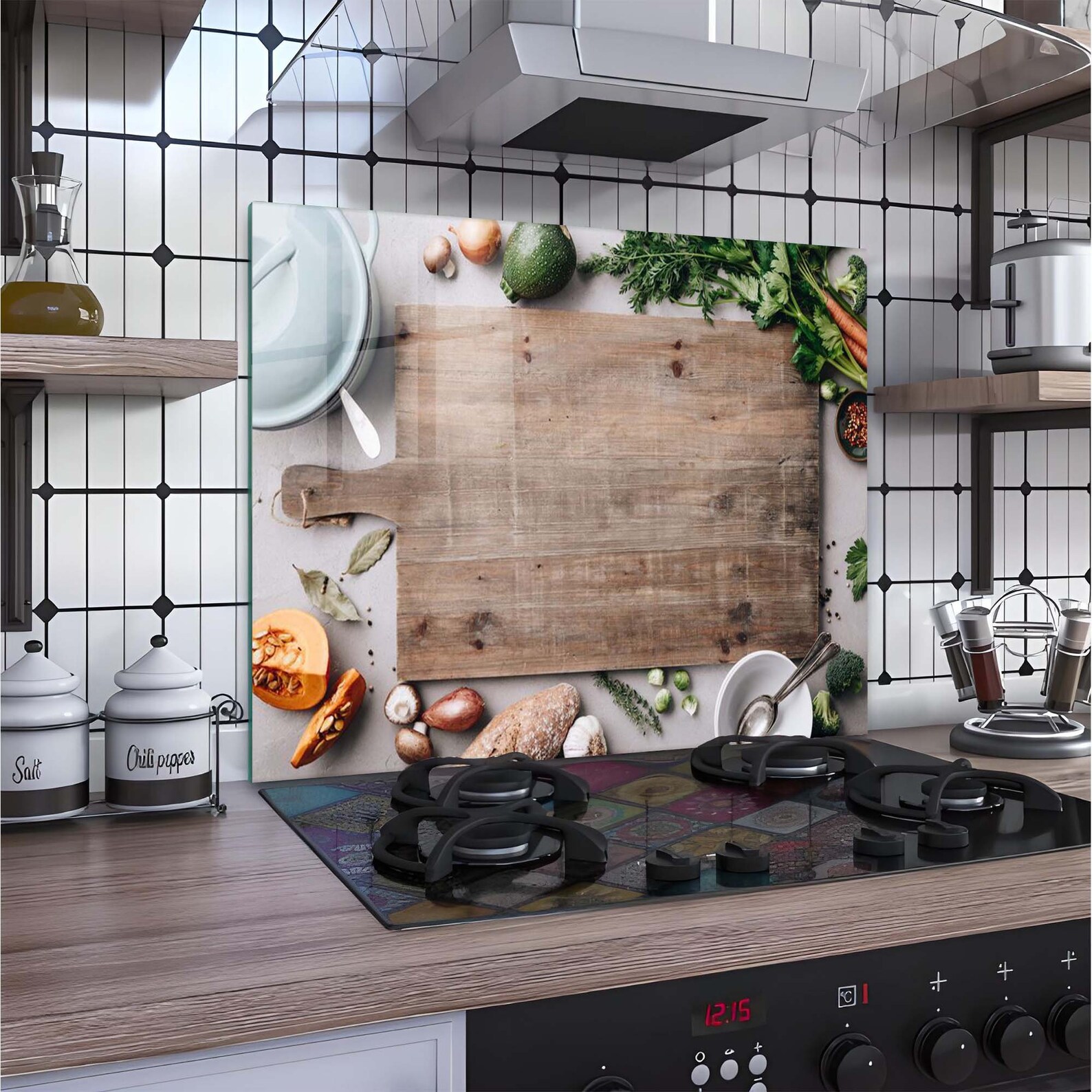 Abstract Glass Cutting Board, Glass Chopping Board, Kitchen Decor ...