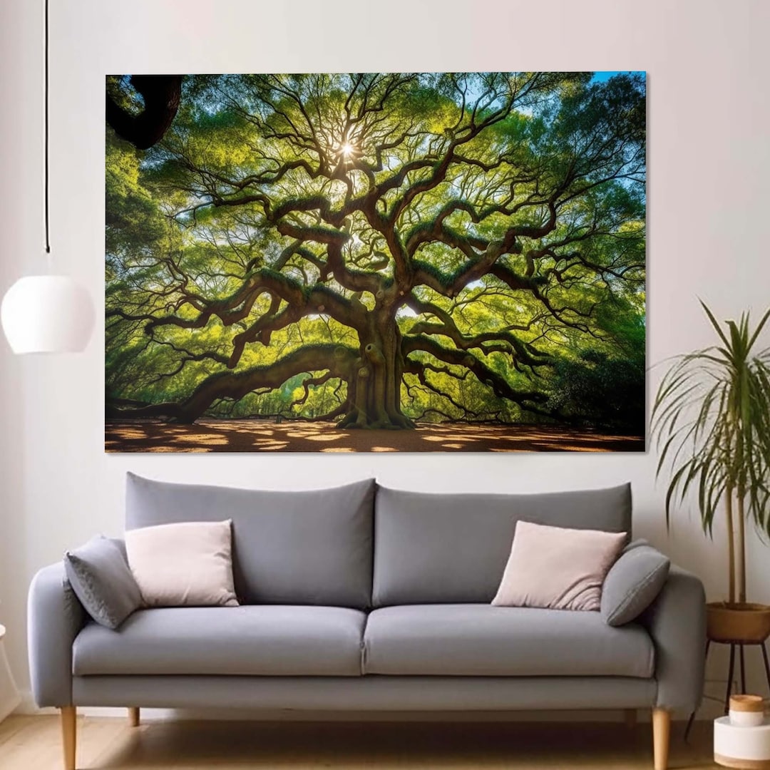 Landscape Glass Wall Art, Tree Glass Panel, Landscape Artwork, Forest ...