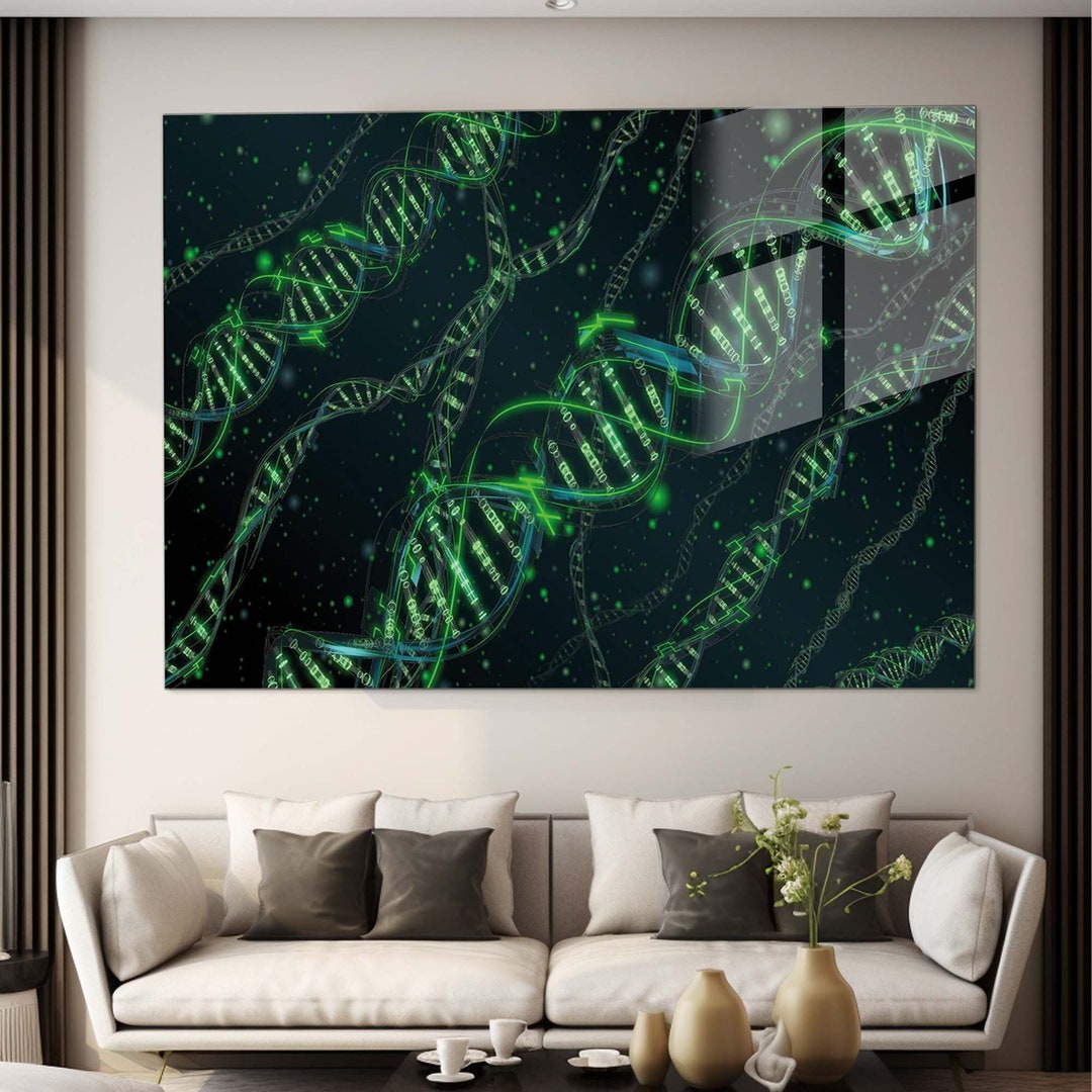 Emerald Green Wall Decor, DNA Wall Decor, Science Wall Art, Science ...