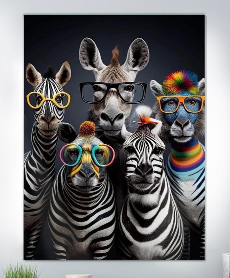 Cool Zebra Wall Art, Tempered Glass Wall Art, Glass Wall Art, Wall ...
