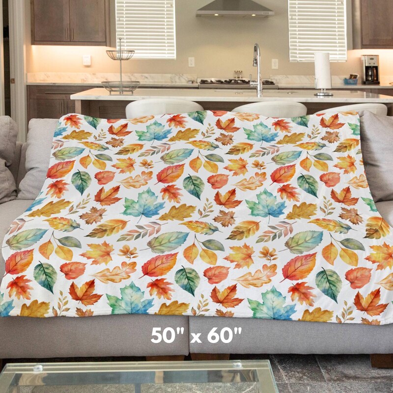 Leaf Throw Blanket - Etsy