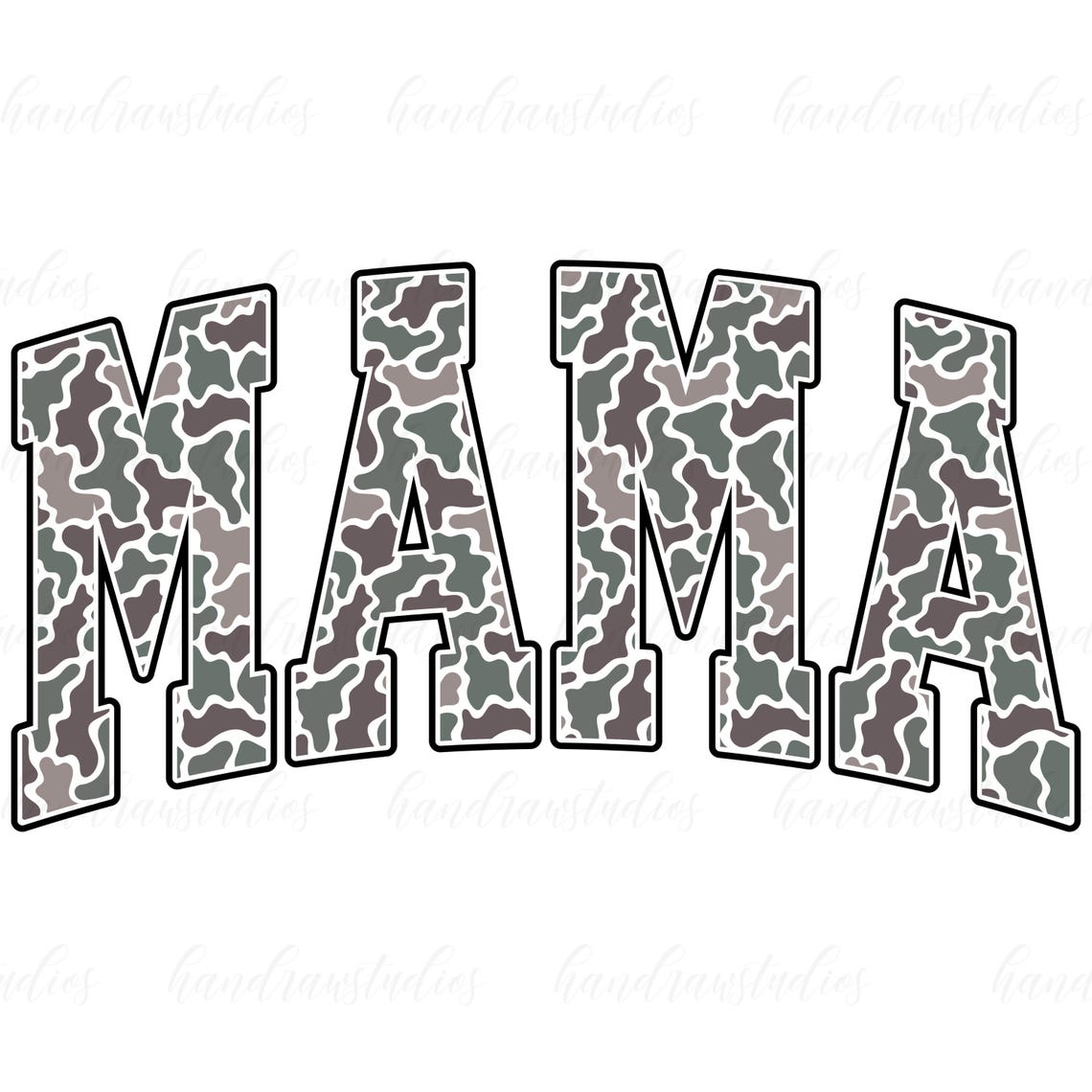 Retro Camo Mama Png, Mama Old School Camo Varsity Font Png Sublimation ...