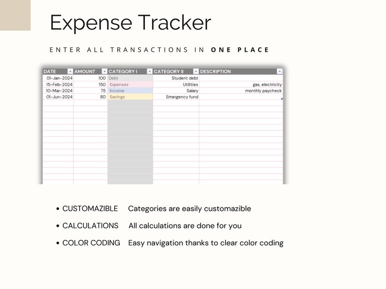 2025 Income and Expense Tracker for Excel: Monthly and Annual Budgeting ...