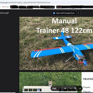 RC Model Plane Trainer 48 Inch/122 Cm DXF Files - Etsy