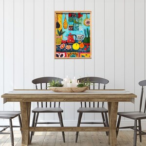 Vibrant Abstract Kitchen Art Digital Download, Colorful Kitchen Print ...