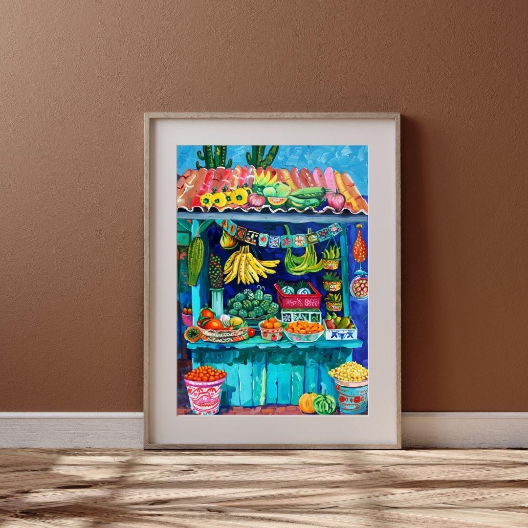 Whimsical Mexican Market Folk Art #2 | High-res 300 DPI | Instant ...
