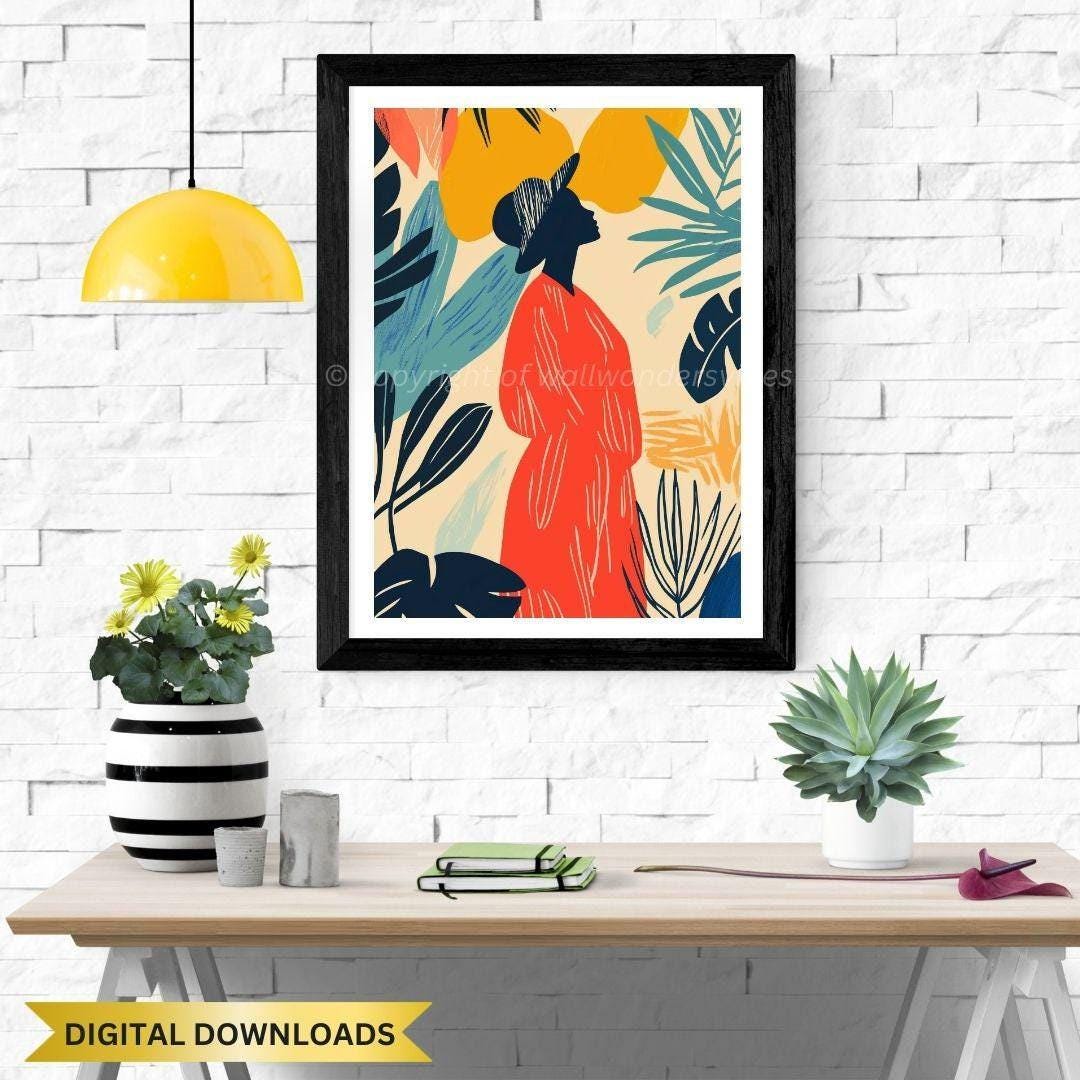 Colorful Abstract Art Poster, Modern Wall Art Download Boho Minimalist ...