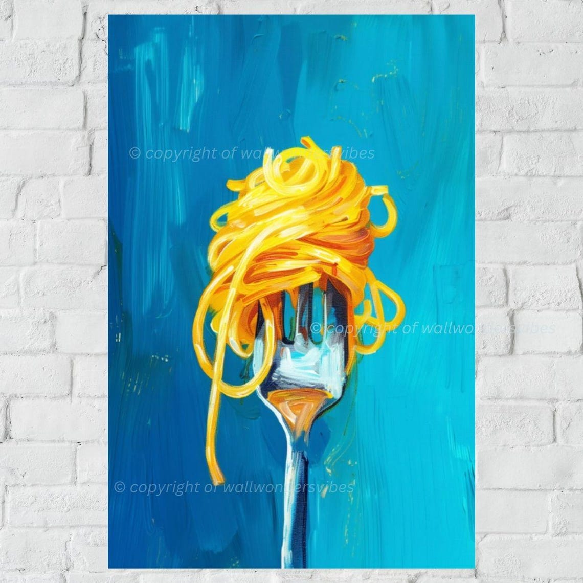 Pasta Art Print, Kitchen Wall Decor, Foodie Gift, Dining Room Art, Fun ...