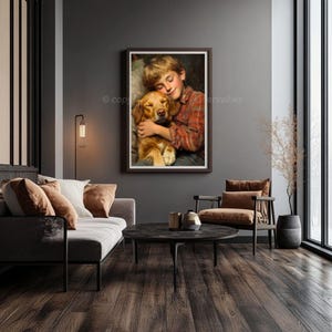 Vintage Dog and Boy Wall Art #6 | Digital Download Poster | A3 Size JPG ...