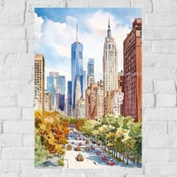 New York City Printable Bookmarks - Skyline and Landmarks | Vibrant NYC ...
