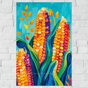 Corn Whimsical Wall Art #2 - High-resolution Digital Download JPG & PDF ...