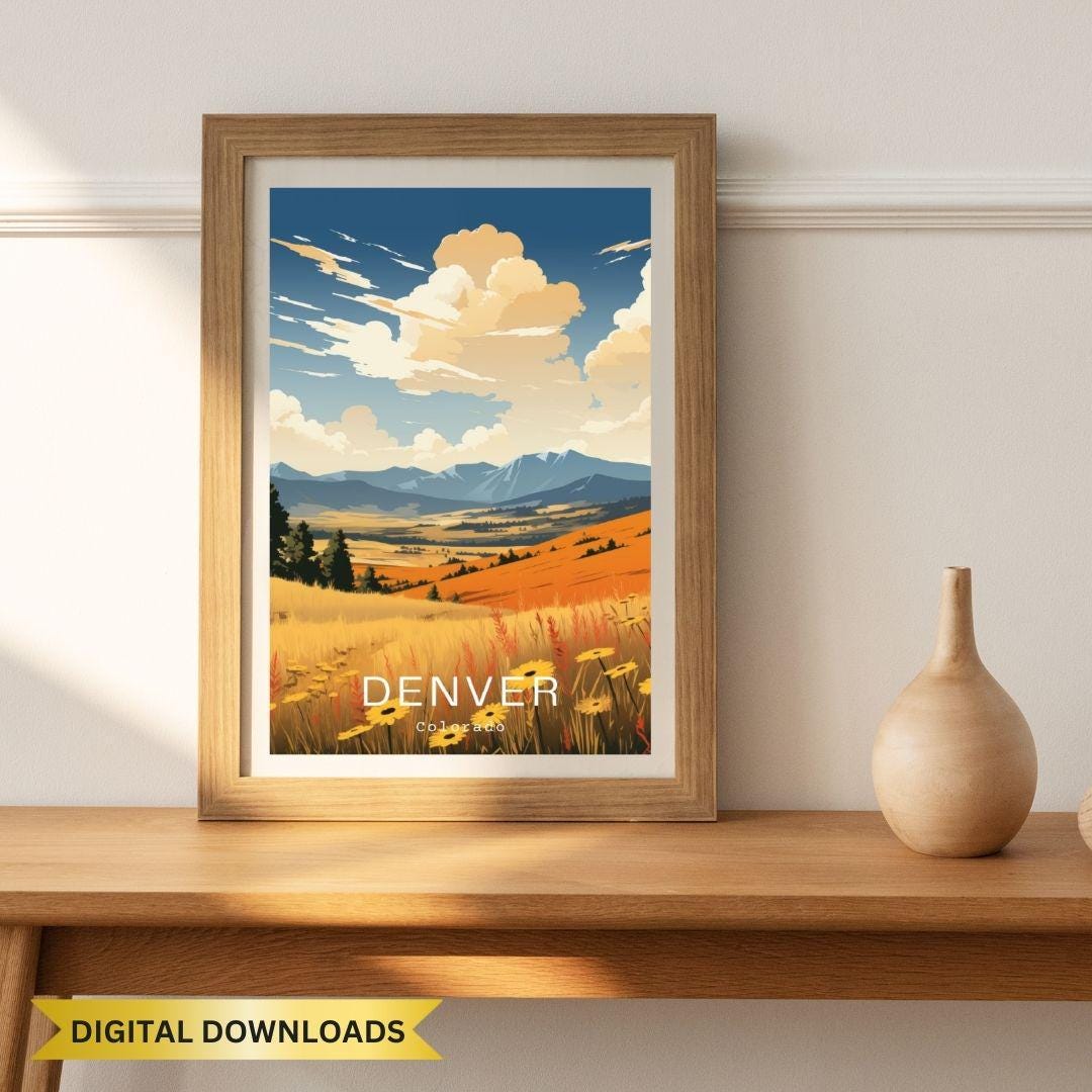 Denver Travel Poster #12 - Digital Download - A3 Size Wall Art - High ...