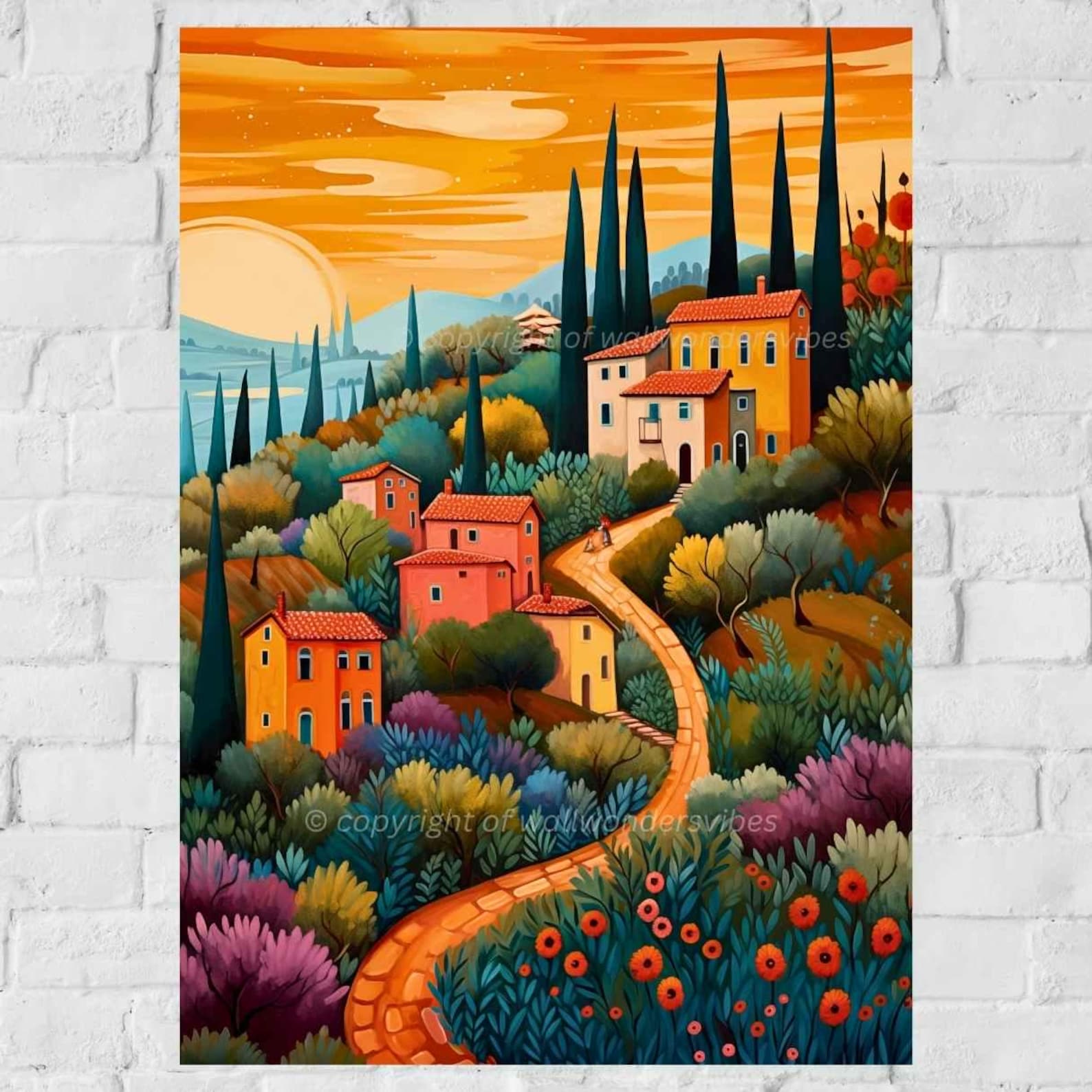 Tuscany Folk Art Printable Digital Download 3 2:3 Ratio JPG & PDF ...