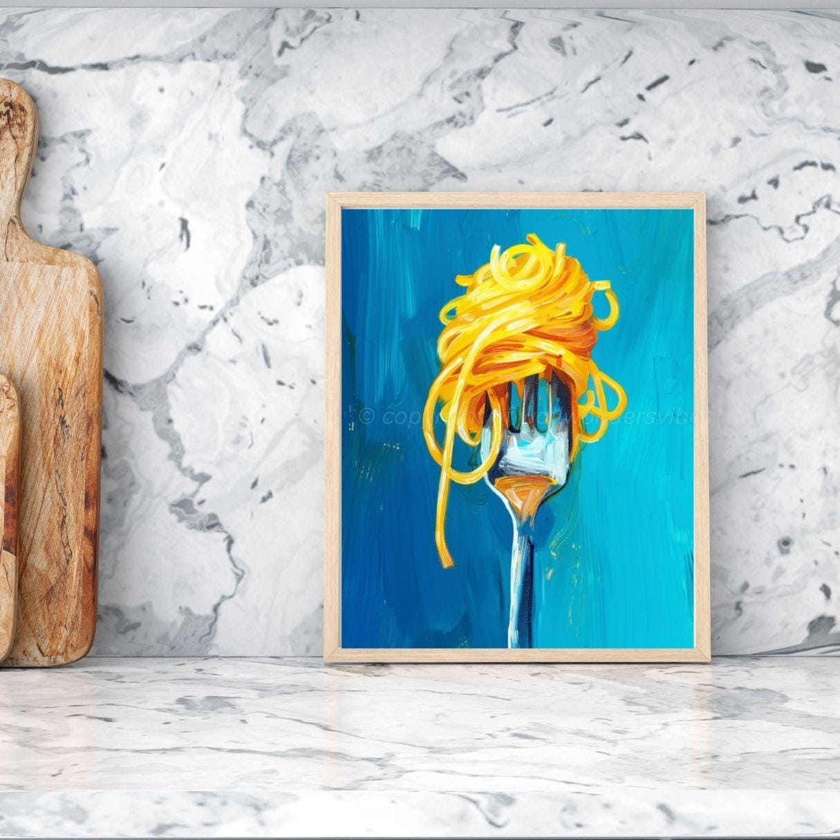 Pasta Art Print, Kitchen Wall Decor, Foodie Gift, Dining Room Art, Fun ...