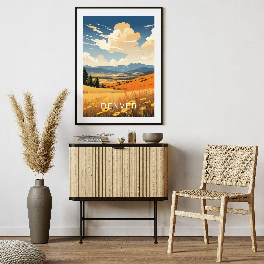 Denver Travel Poster #12 - Digital Download - A3 Size Wall Art - High ...