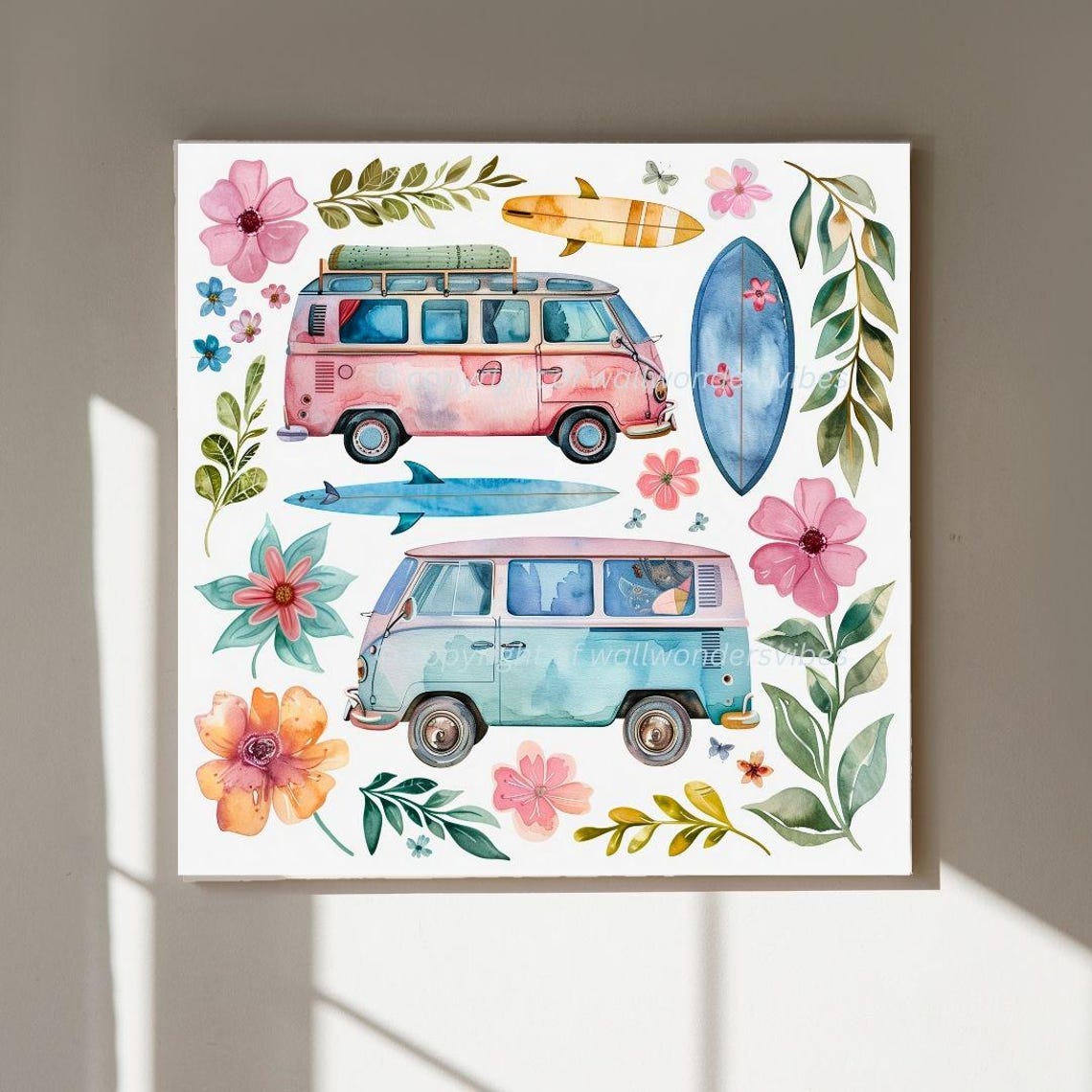 Printable Boho Wall Art Set of 5 1 Digital Download PNG Modern Boho ...