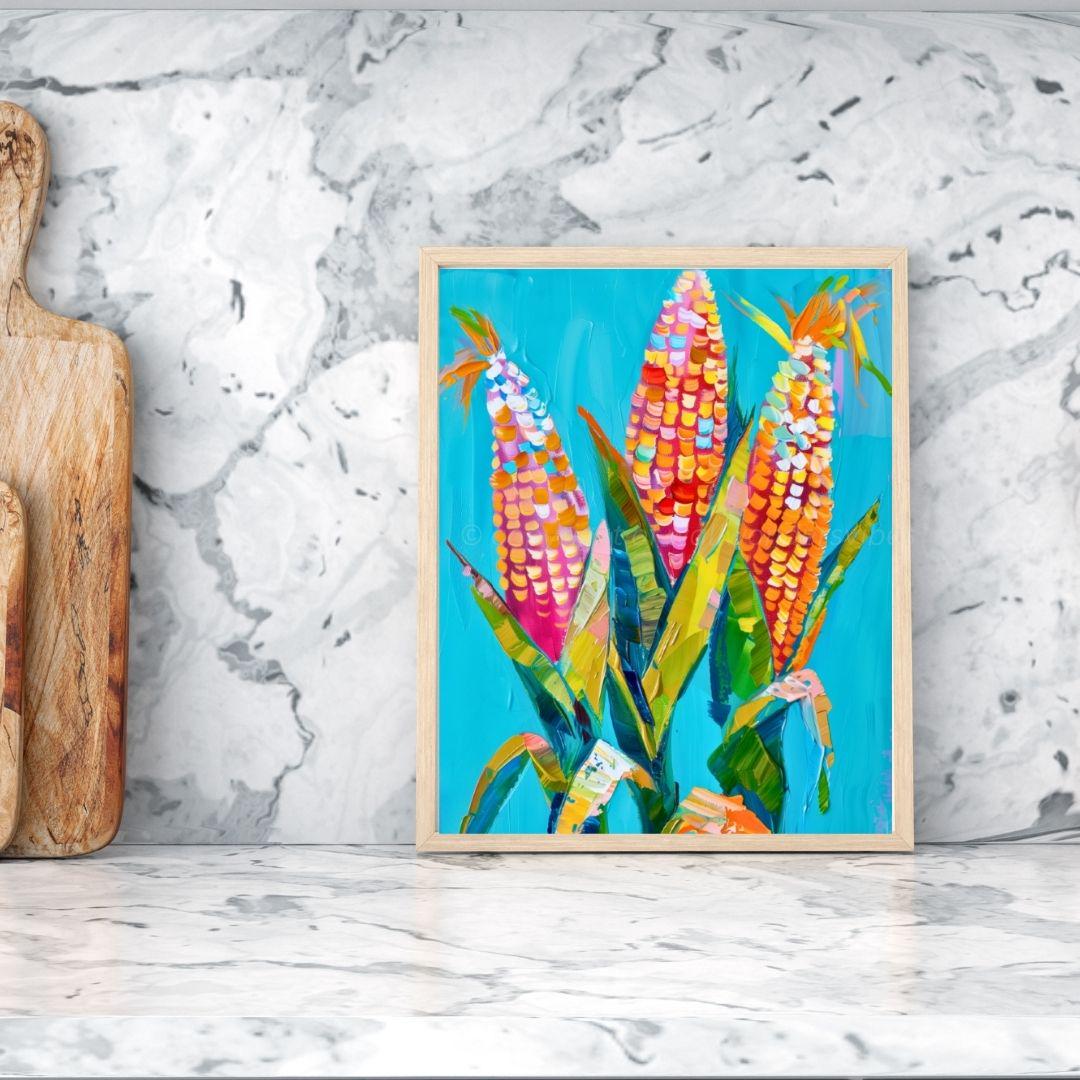 Corn Whimsical Wall Art #4 - High-resolution Digital Download JPG & PDF ...