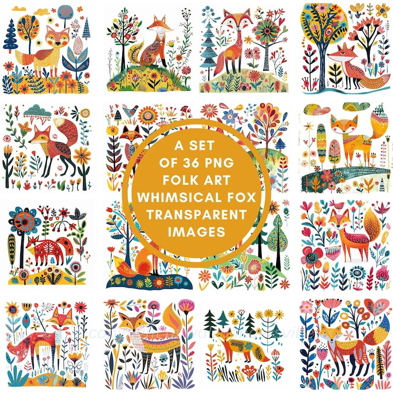 Whimsical Fox - Etsy