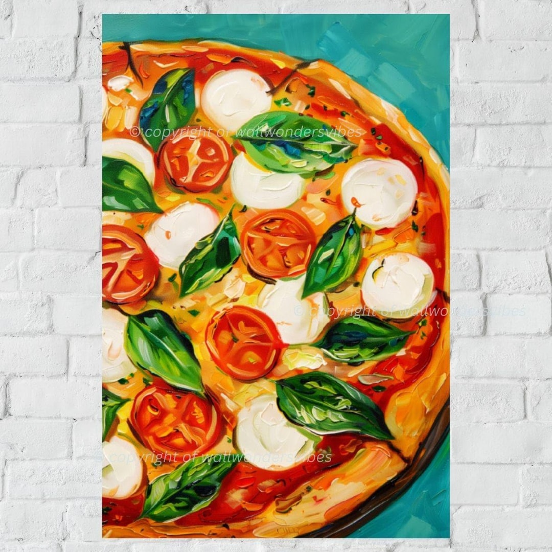 Yummy Pizza Wall Art, Kitchen Decor Print, Italian Food Poster, Digital ...