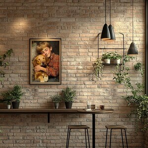 Vintage Dog and Boy Wall Art #6 | Digital Download Poster | A3 Size JPG ...