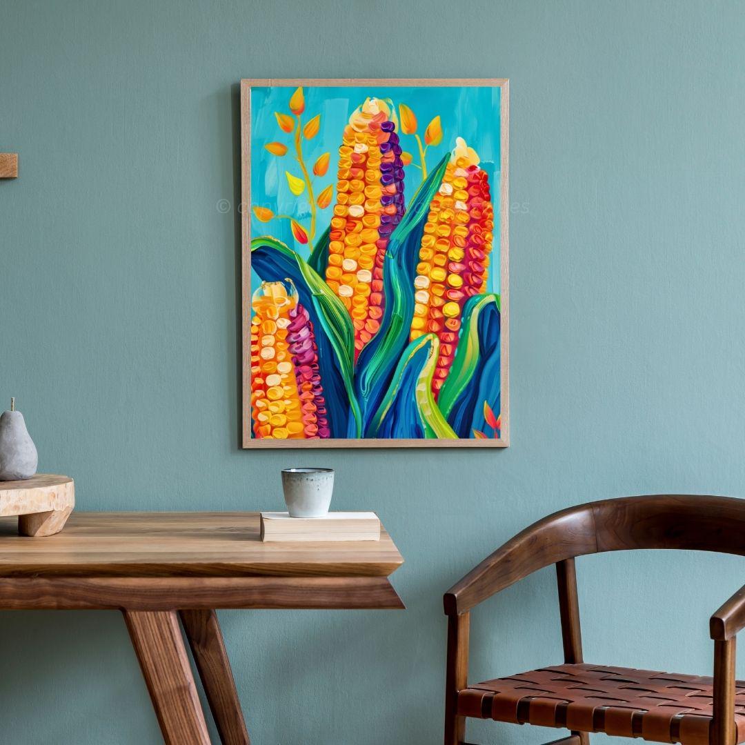 Corn Whimsical Wall Art #2 - High-resolution Digital Download JPG & PDF ...