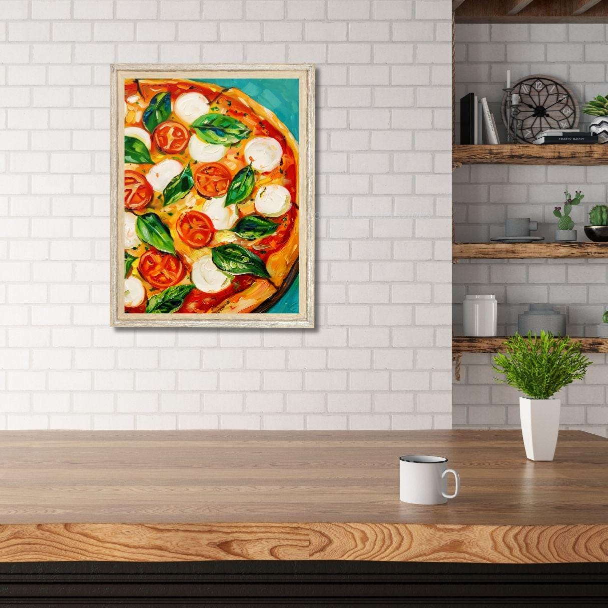 Yummy Pizza Wall Art, Kitchen Decor Print, Italian Food Poster, Digital ...