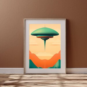 UFO Wall Art #8 - Digital Download - A3 Size High-resolution JPG & PDF ...