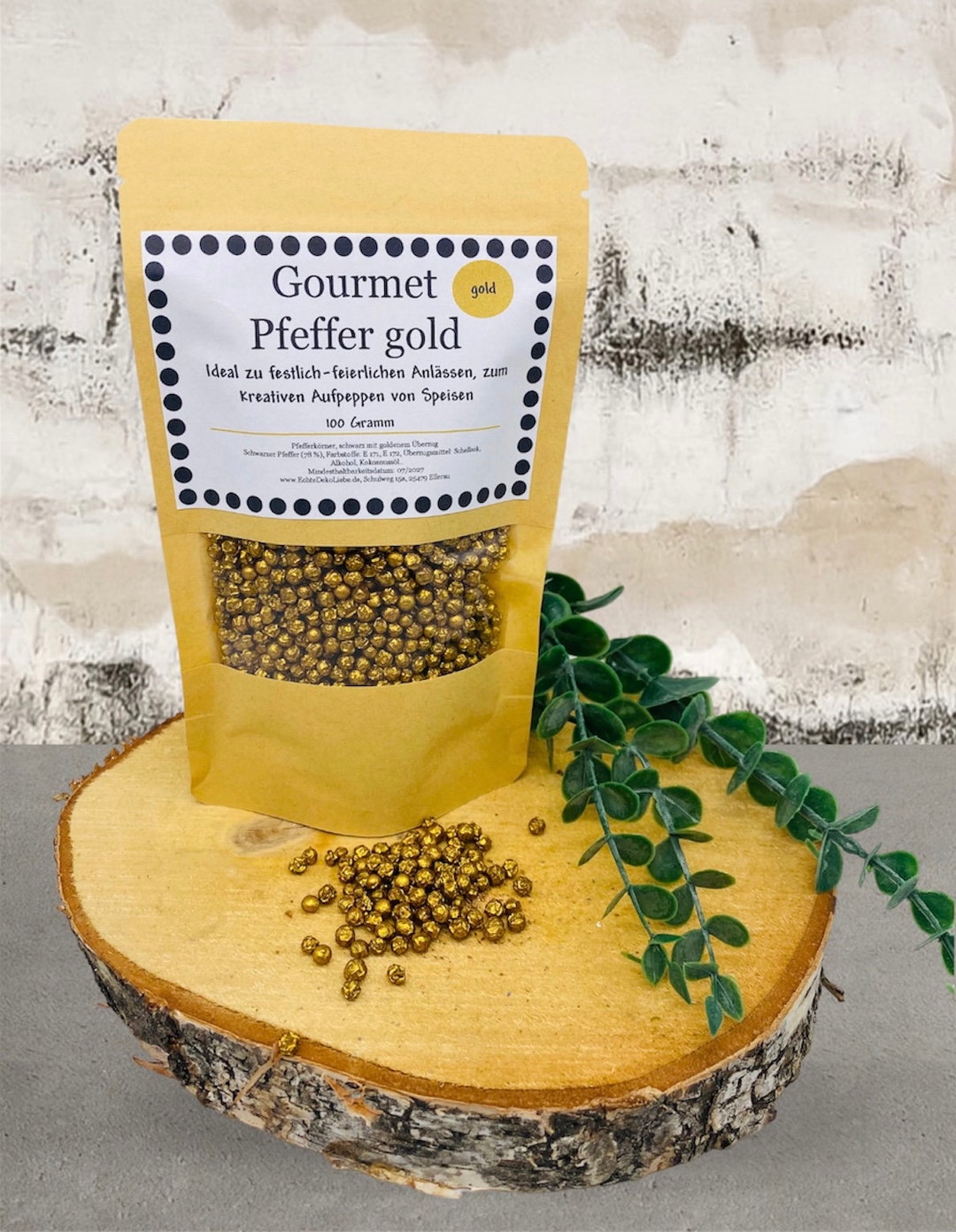 Gold-plated Golden Pepper, Edible, Gourmet Pepper, Noble Spice 100 ...