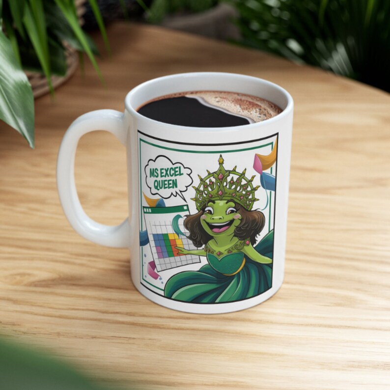 Ms Excel Queen Frog Coffee Mug, Excel Frog Coffee Cup, Gift for Queens ...