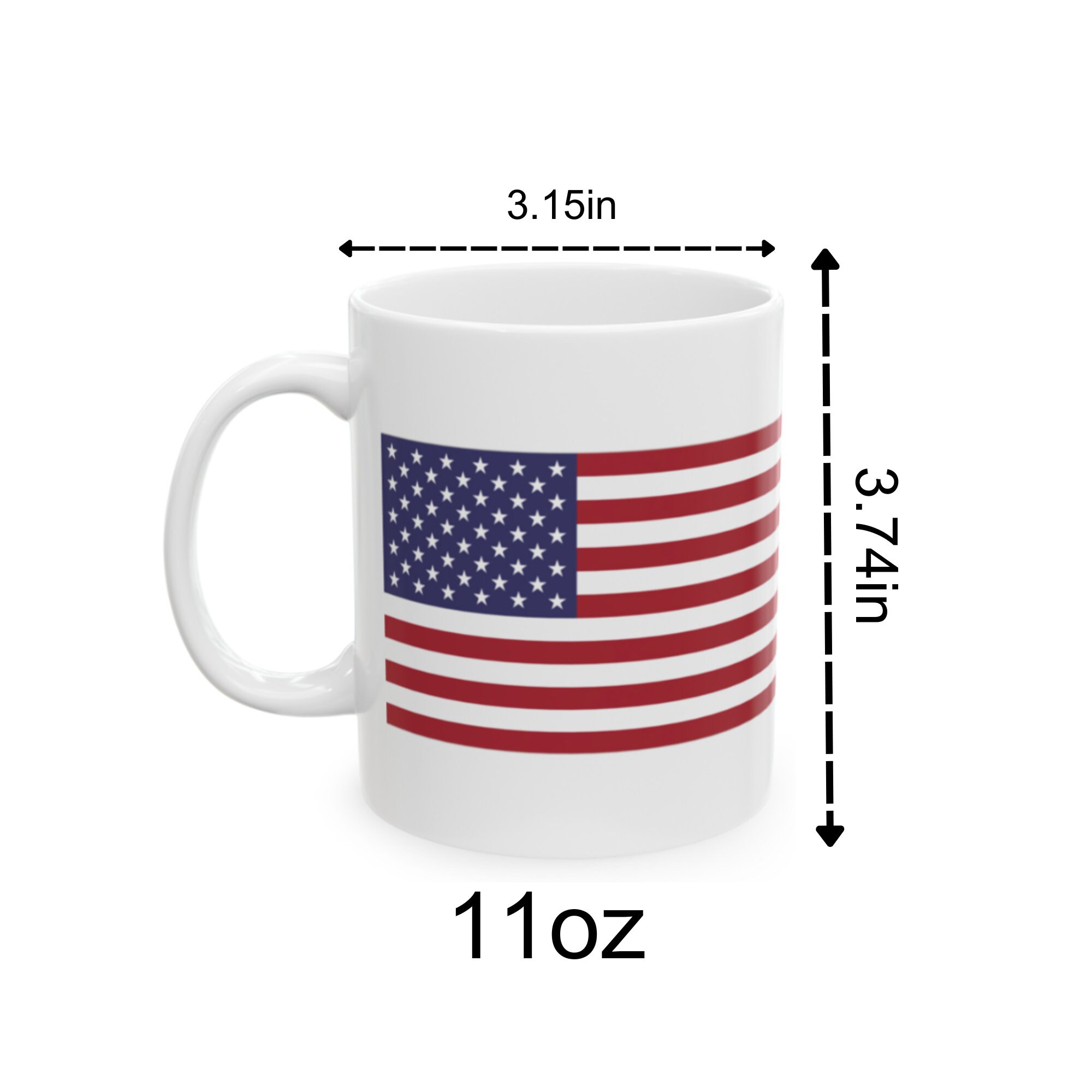 American Flag Coffee Mug Cup, USA Flag Cup, Memorial Day, 4th of July ...