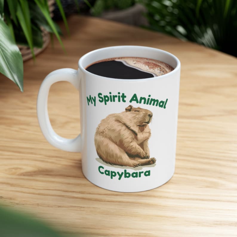 Capybara Coffee Mug, Capybara Cup Mug, My Spirit Animal, Friends ...