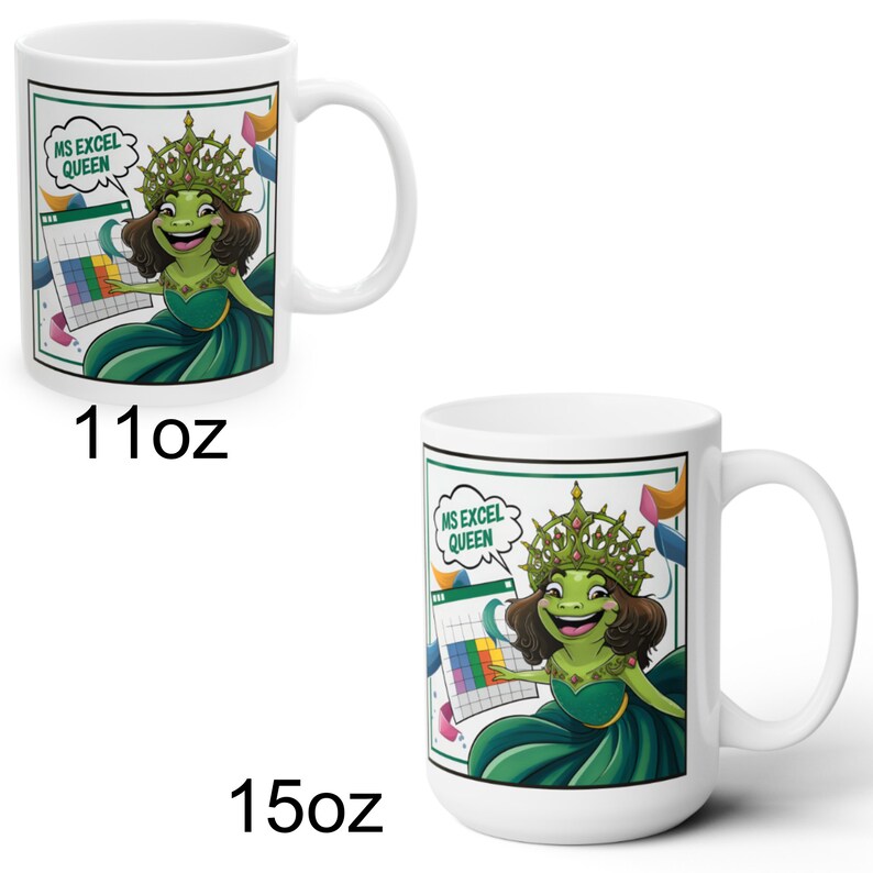Ms Excel Queen Frog Coffee Mug, Excel Frog Coffee Cup, Gift for Queens ...