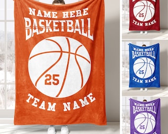 Personalized Basketball Blanket, Custom Name and Number Soft Cozy ...