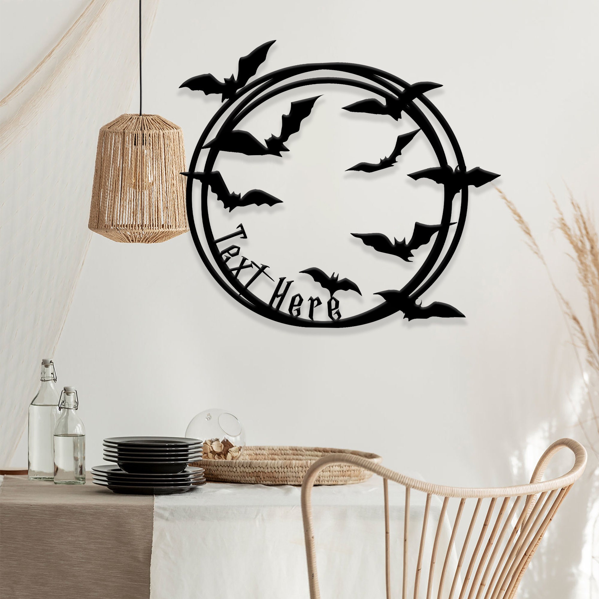 Personalized Bat Metal Sign, Halloween Bat Sign, Custom Name Room Sign ...