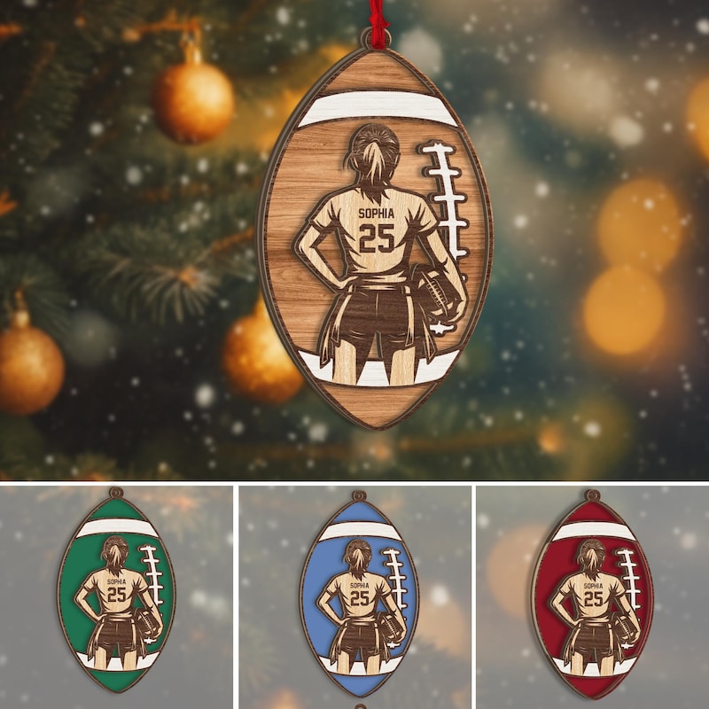 Football Christmas Ornament - Etsy
