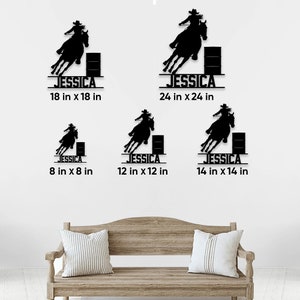 Personalized Barrel Racing Metal Sign, Rodeo Sign, Custom Name Room ...