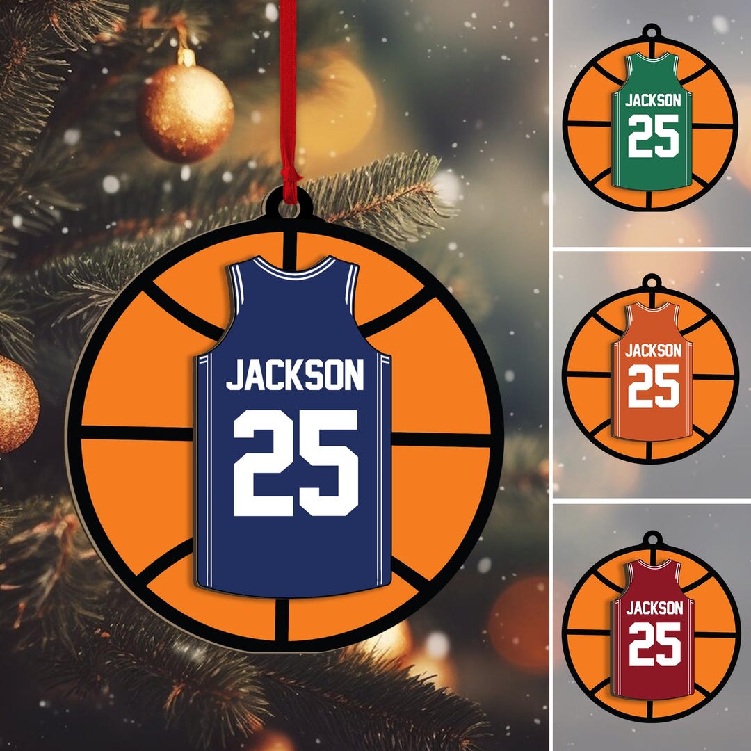 Personalized Basketball Layered Wood Ornament, Custom Basketball ...