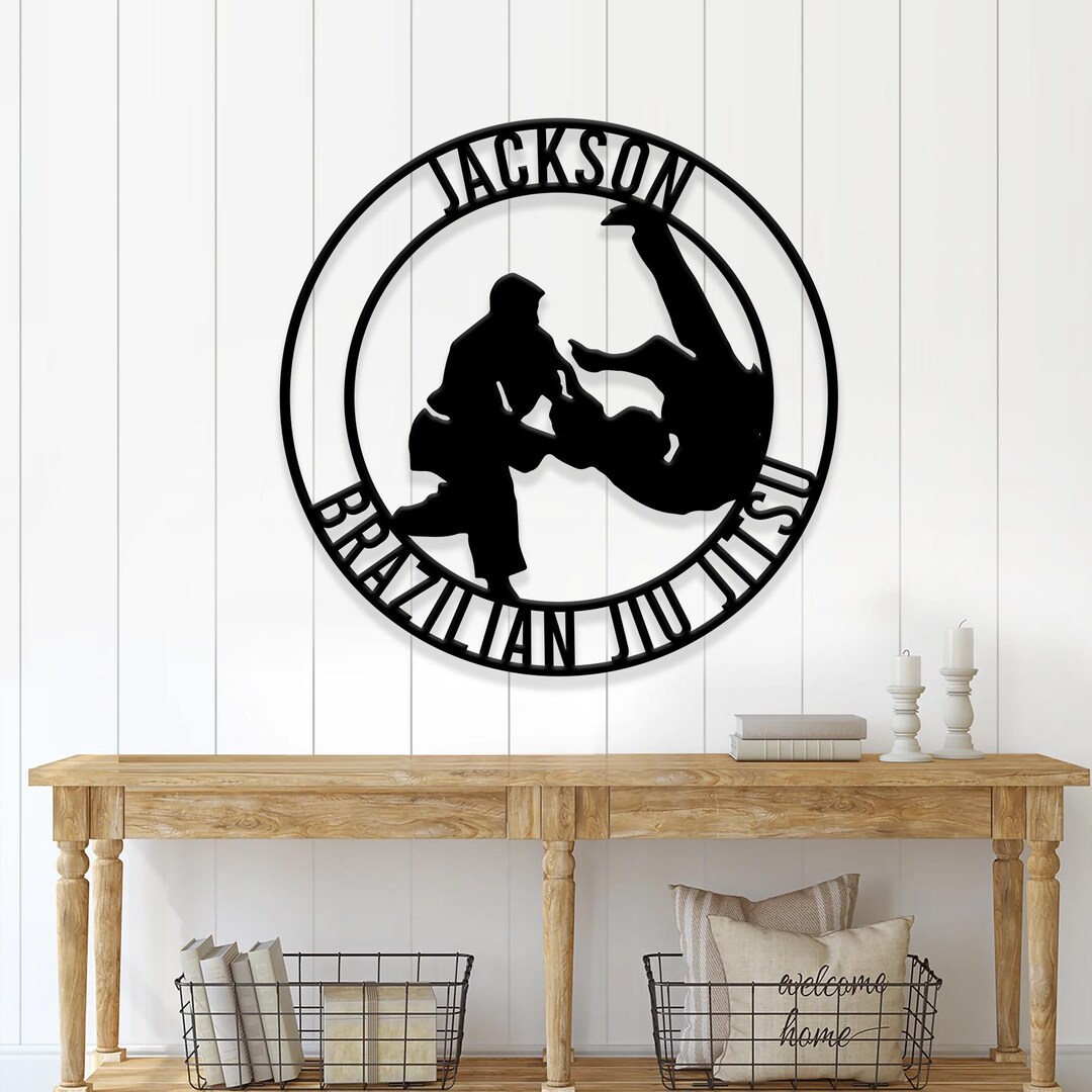 Personalized Jiu Jitsu Metal Sign, Brazilian Jiu Jitsu Sign, Custom ...
