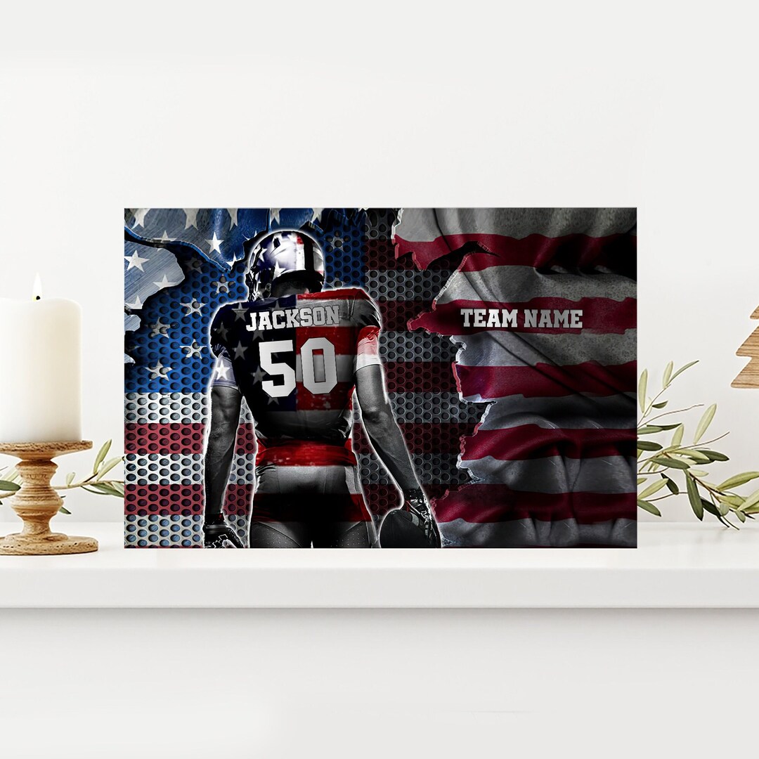 Personalized Football Poster/canvas, American Football Wall Art Print ...