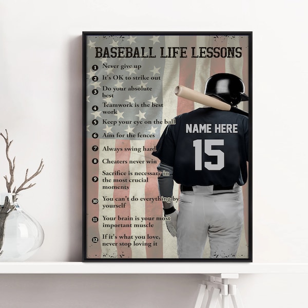 Baseball Life Lessons Canvas Print - Etsy