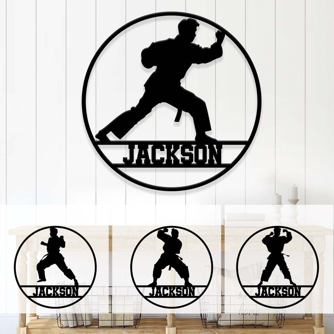 Personalized Taekwondo Metal Sign, Taekwondo Sign, Custom Name Room ...